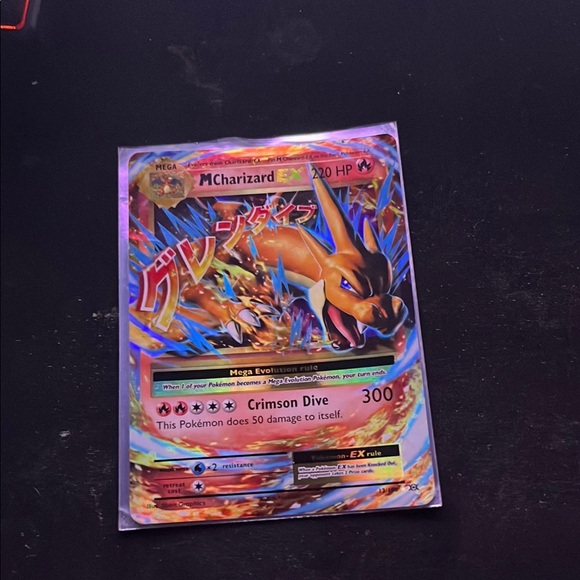 Other | Red And Blue Charizard Ex Holographic Card | Poshmark